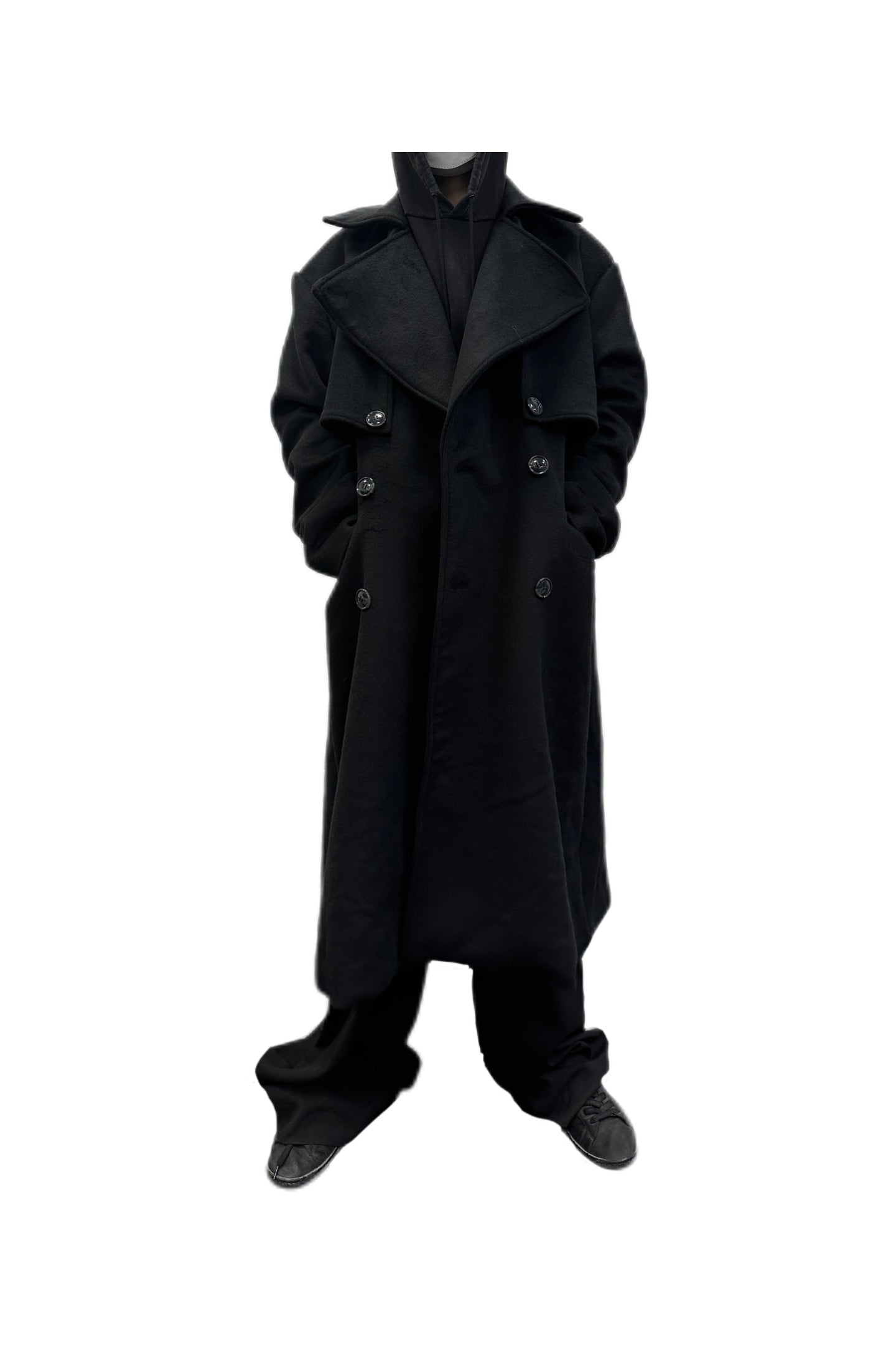 Heavyweight Wool Profile Oversized Notched Lapel Padded Shoulder Back